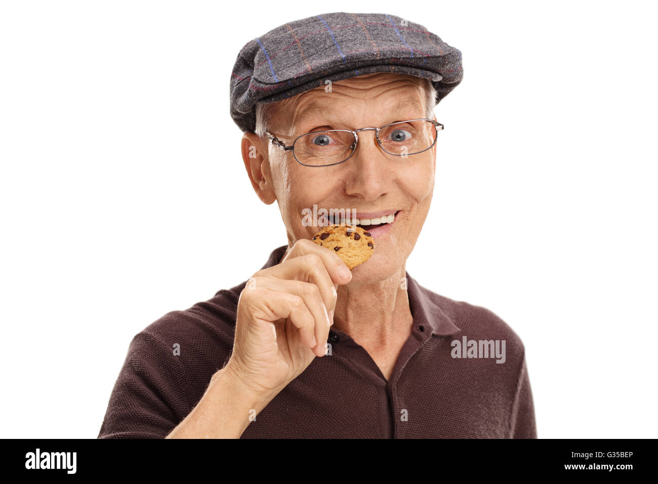 Man biting cookie hi-res stock photography and images - Alamy