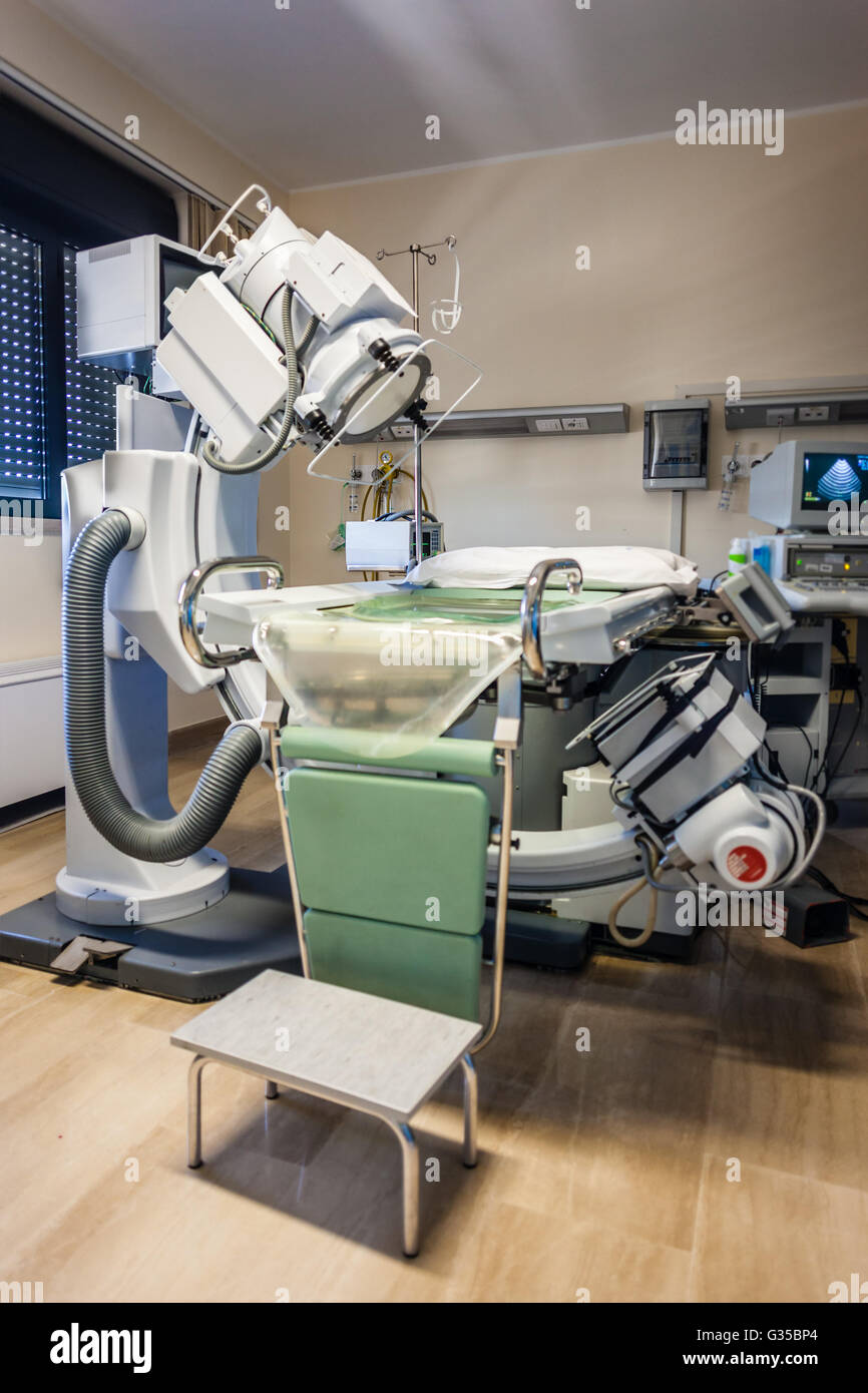 The lithotriptor attempts to break up kidney stones using an externally ...