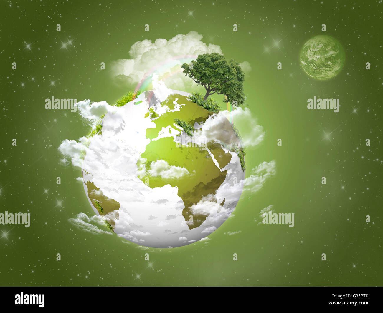 Green Earth. Abstract natural backgrounds Stock Photo - Alamy