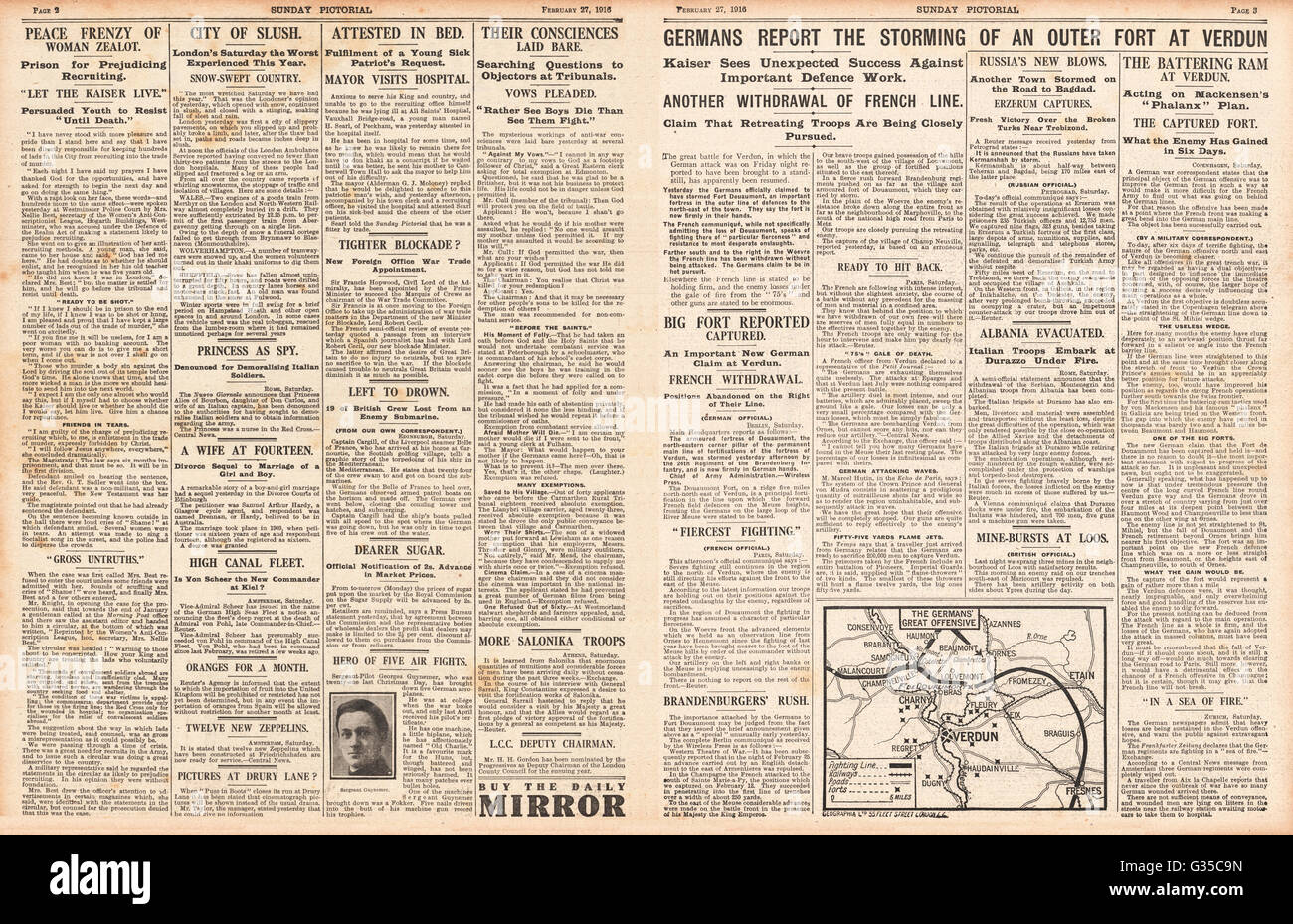 First world war map 1916 hi-res stock photography and images - Alamy