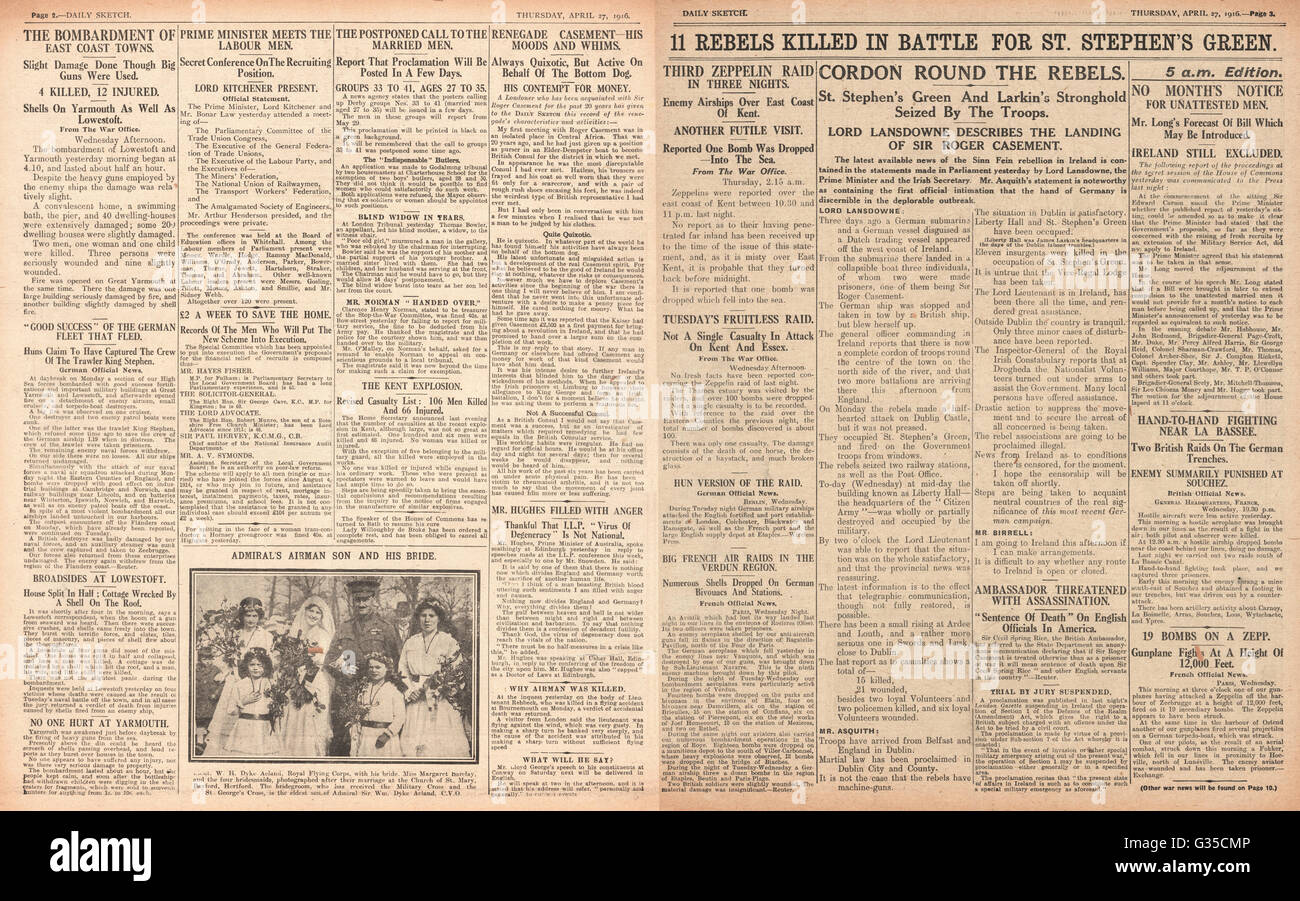 1916 newspaper ireland hi-res stock photography and images - Alamy