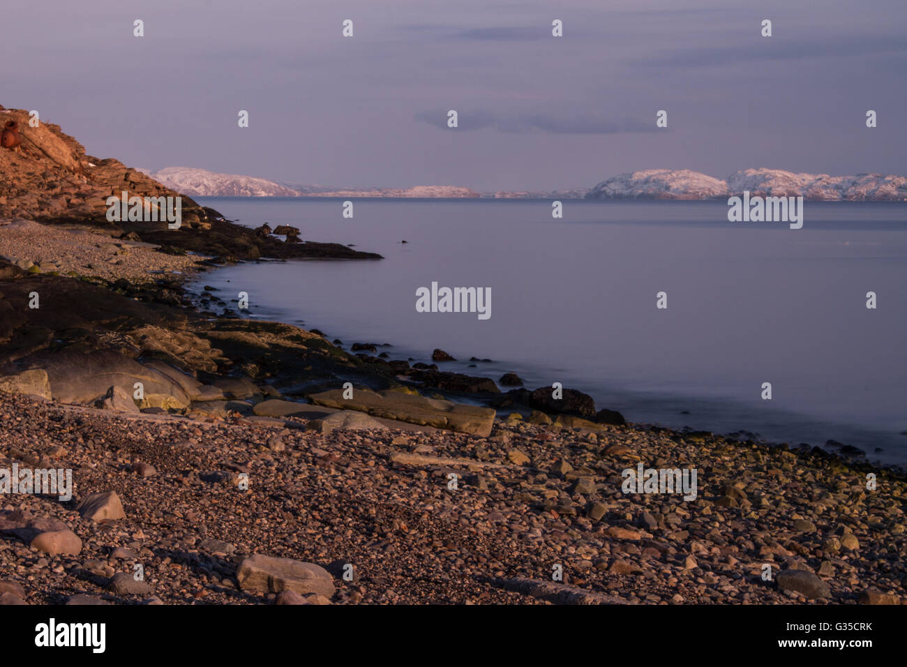 The coastline of Vadsoya, Vadso, Finnmark, Norway Stock Photo - Alamy