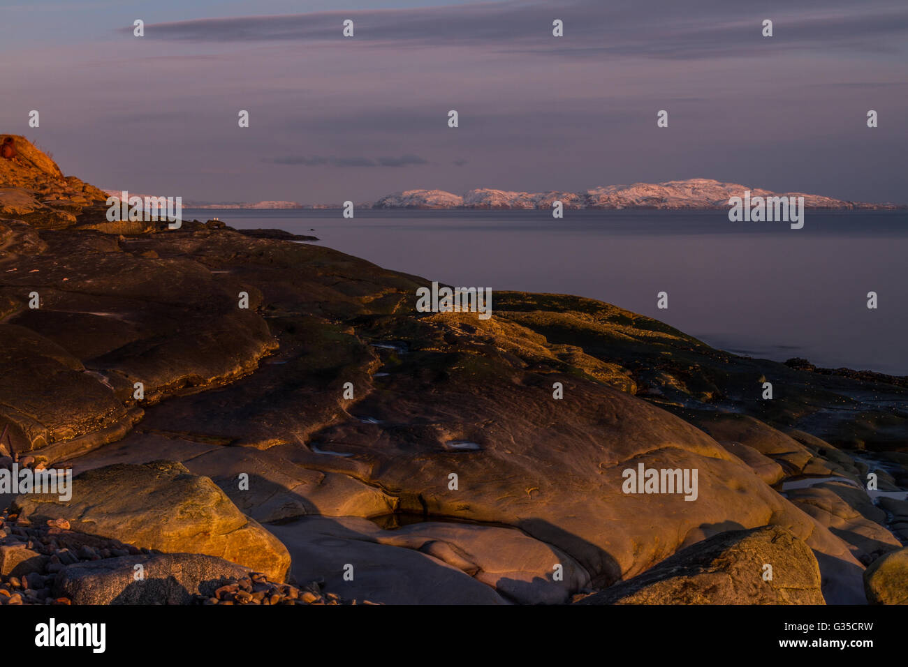 The coastline of Vadsoya, Vadso, Finnmark, Norway Stock Photo - Alamy