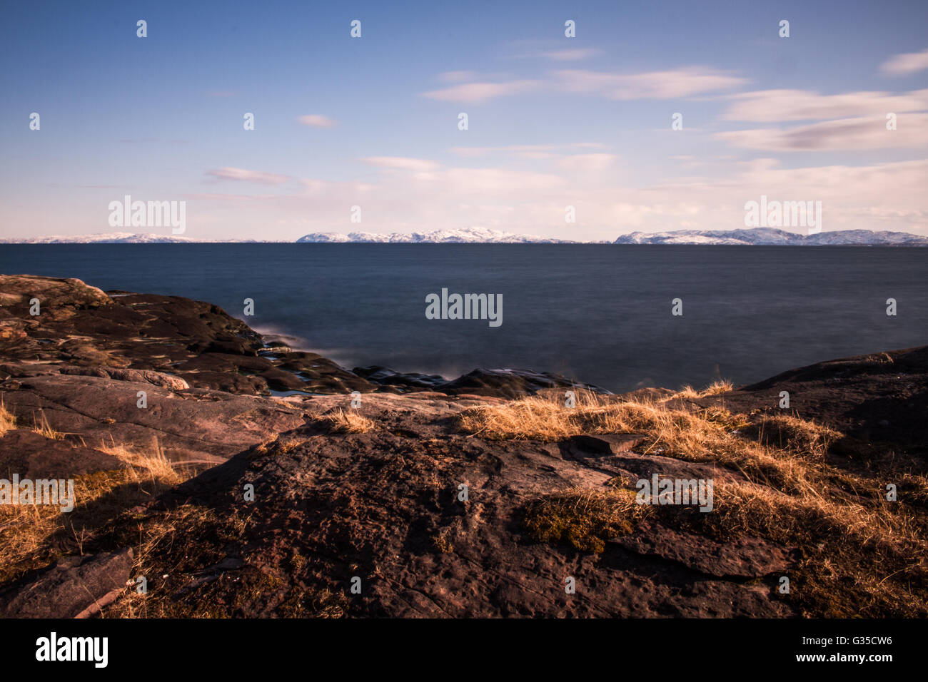The coastline of Vadsoya, Vadso, Finnmark, Norway Stock Photo - Alamy