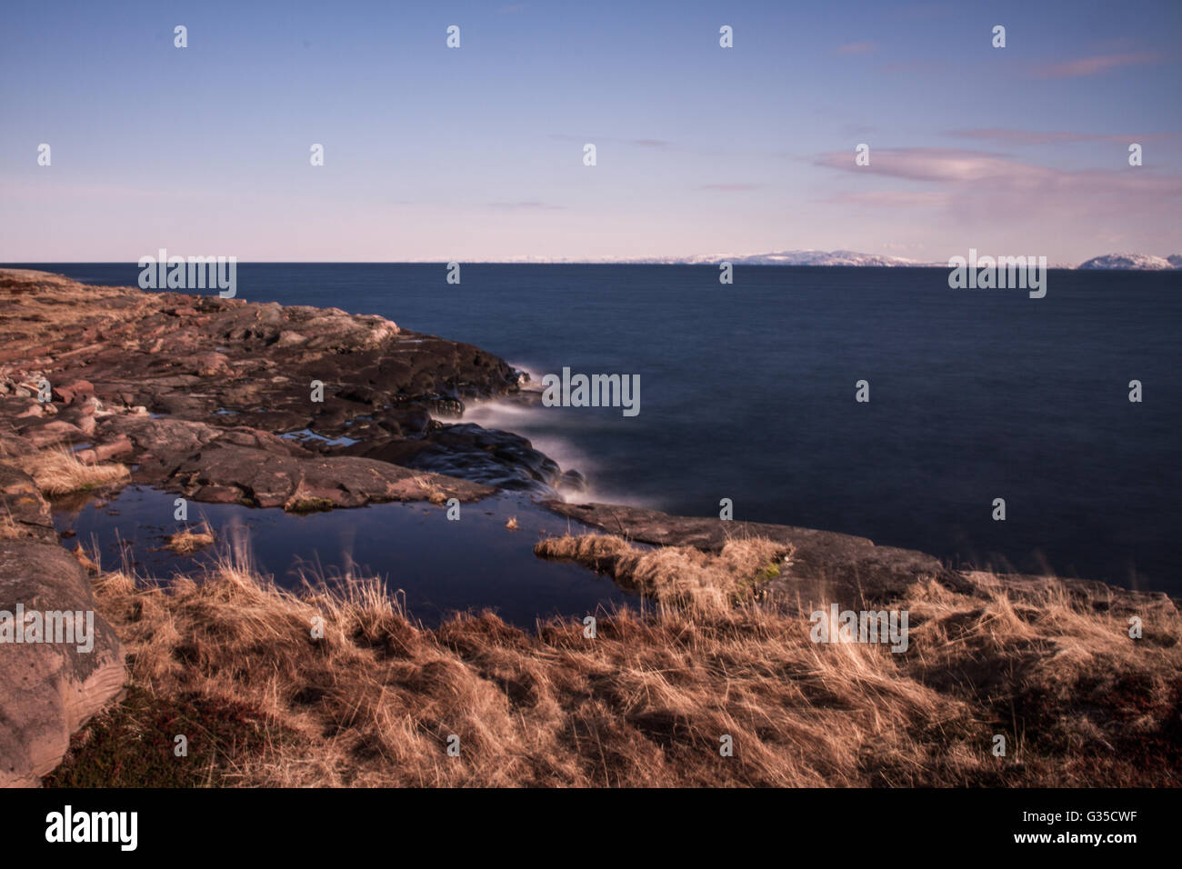 The coastline of Vadsoya, Vadso, Finnmark, Norway Stock Photo - Alamy