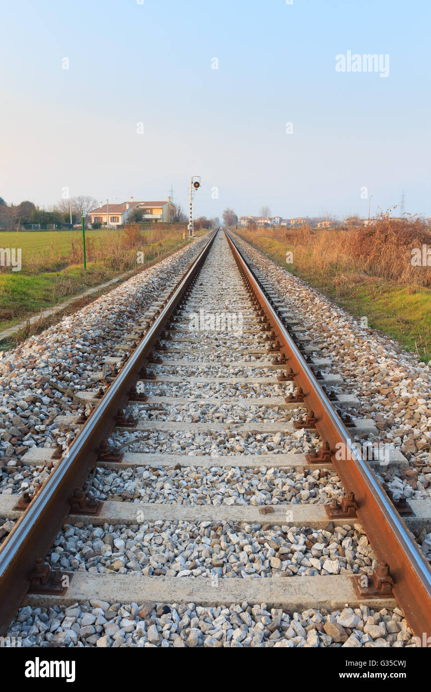 Train tracks perspective hi-res stock photography and images - Alamy