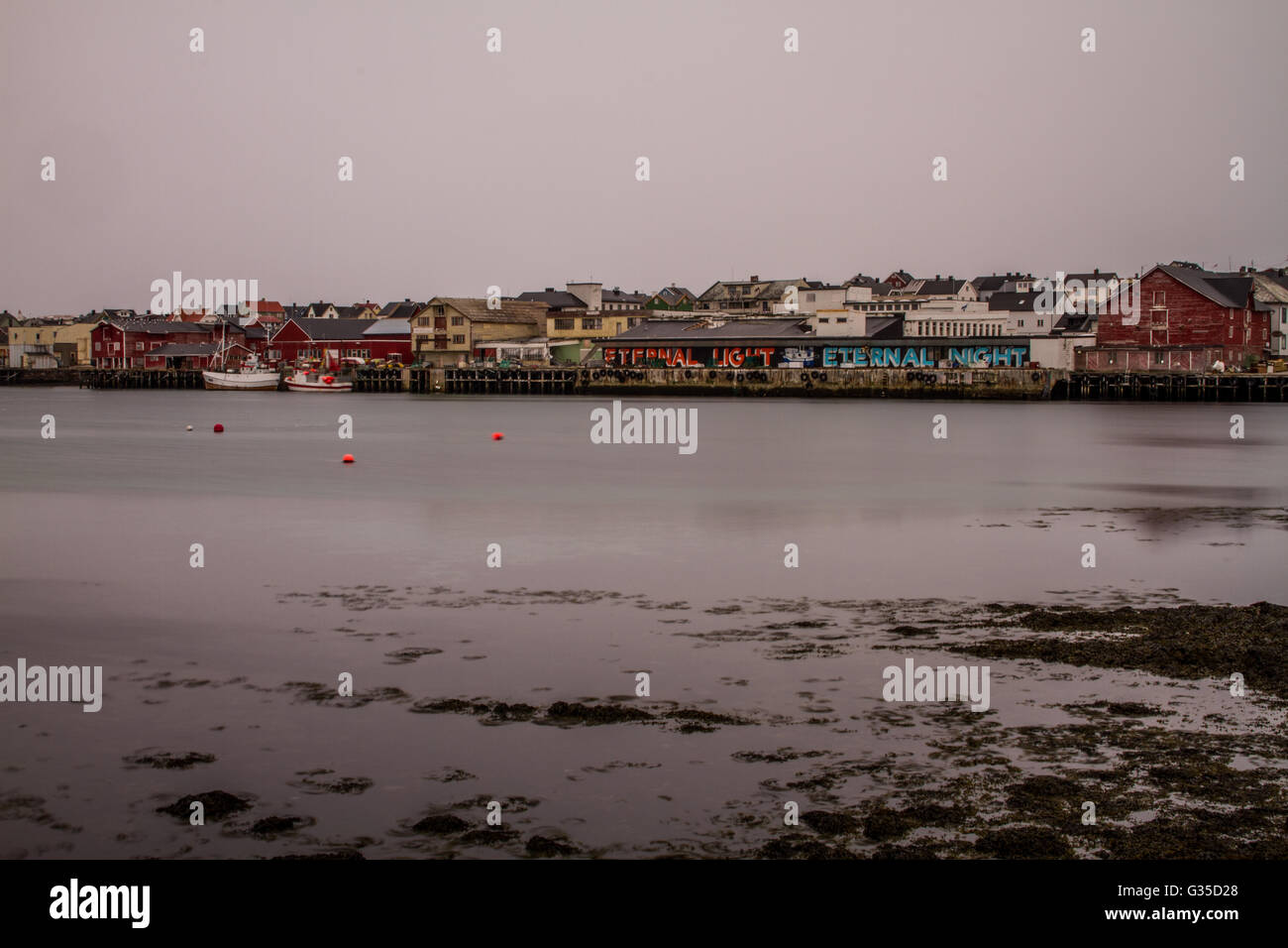 Vardø lighthouse and harbour, Norway Stock Photo - Alamy