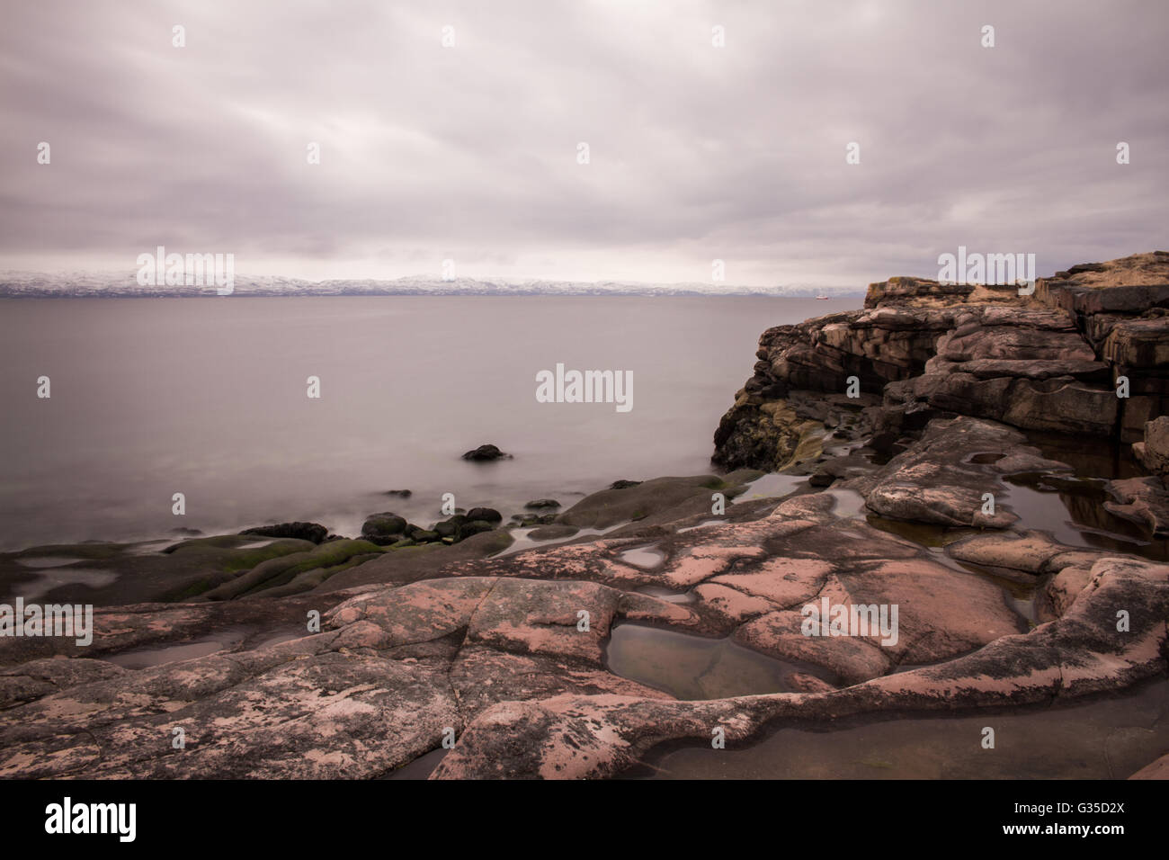 The coastline of Vadsoya, Vadso, Finnmark, Norway Stock Photo - Alamy