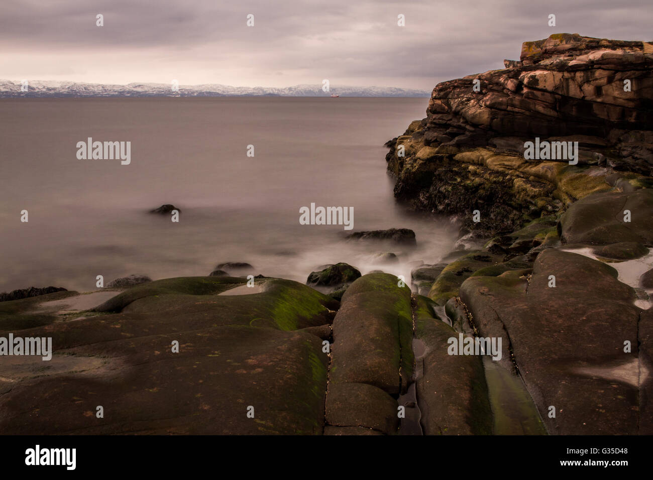 The coastline of Vadsoya, Vadso, Finnmark, Norway Stock Photo - Alamy