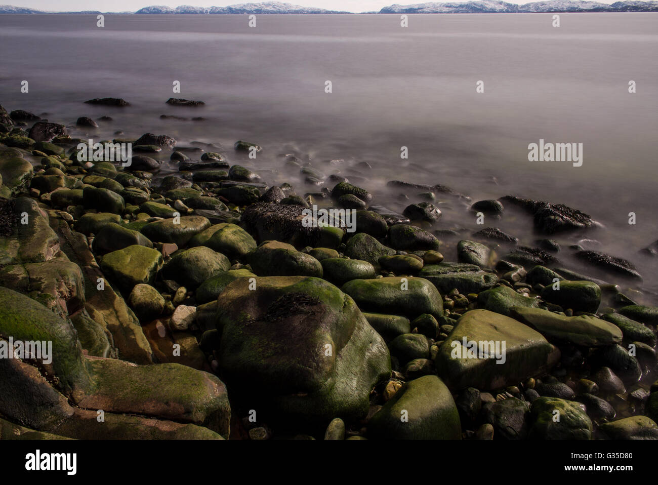 The coastline of Vadsoya, Vadso, Finnmark, Norway Stock Photo - Alamy