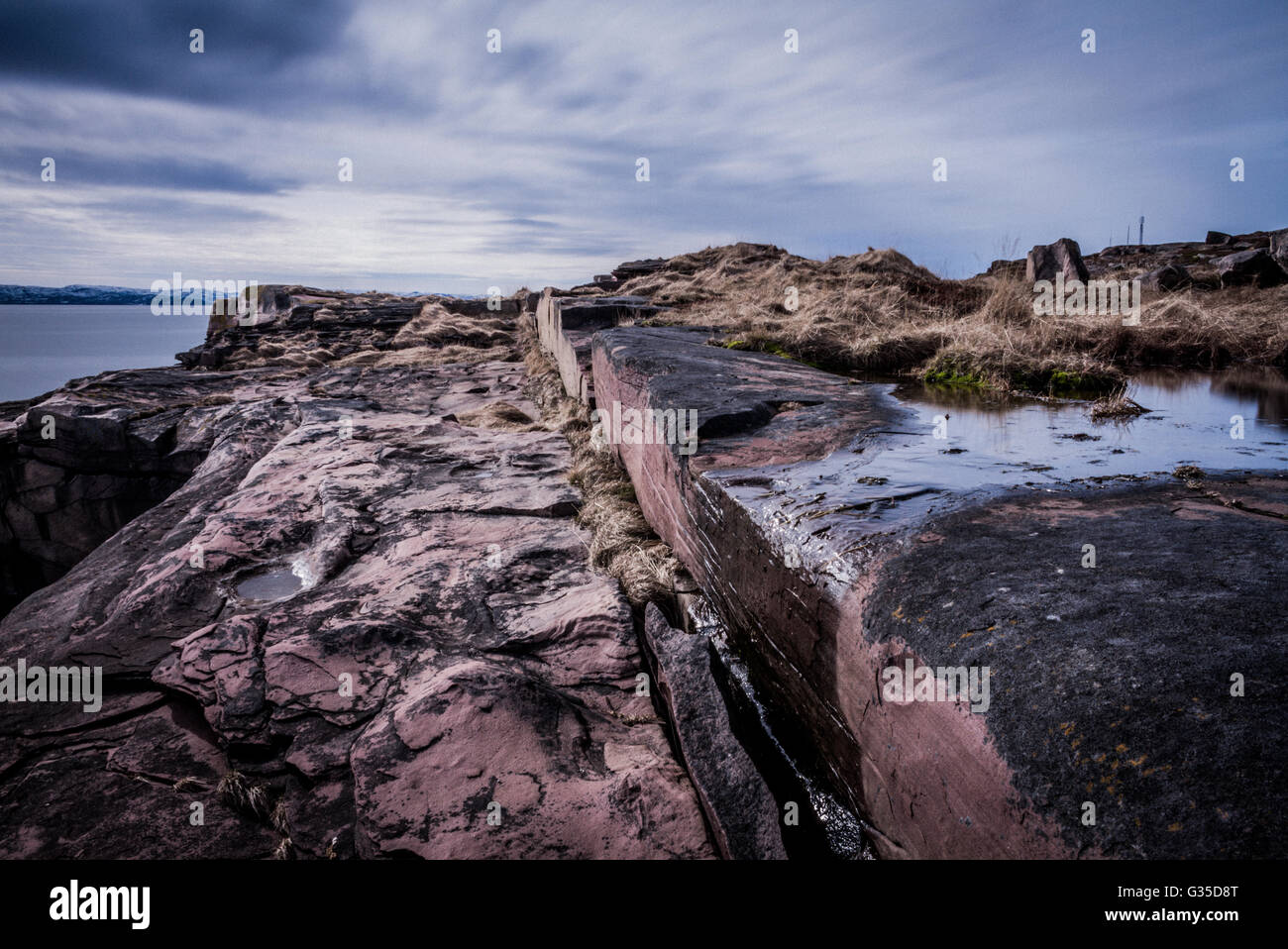 The coastline of Vadsoya, Vadso, Finnmark, Norway Stock Photo - Alamy