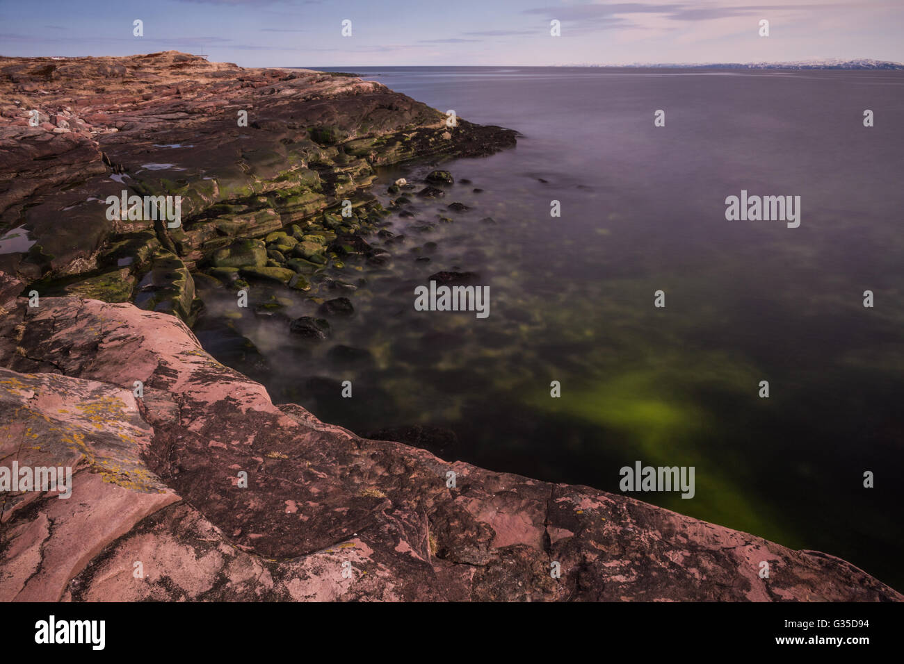 The coastline of Vadsoya, Vadso, Finnmark, Norway Stock Photo - Alamy