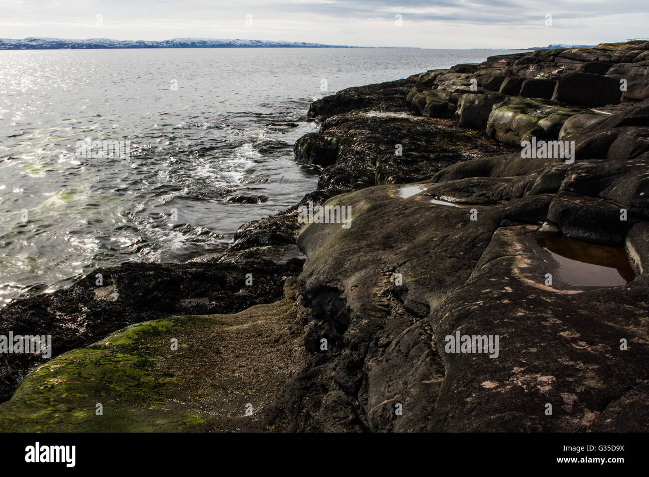 The coastline of Vadsoya, Vadso, Finnmark, Norway Stock Photo - Alamy