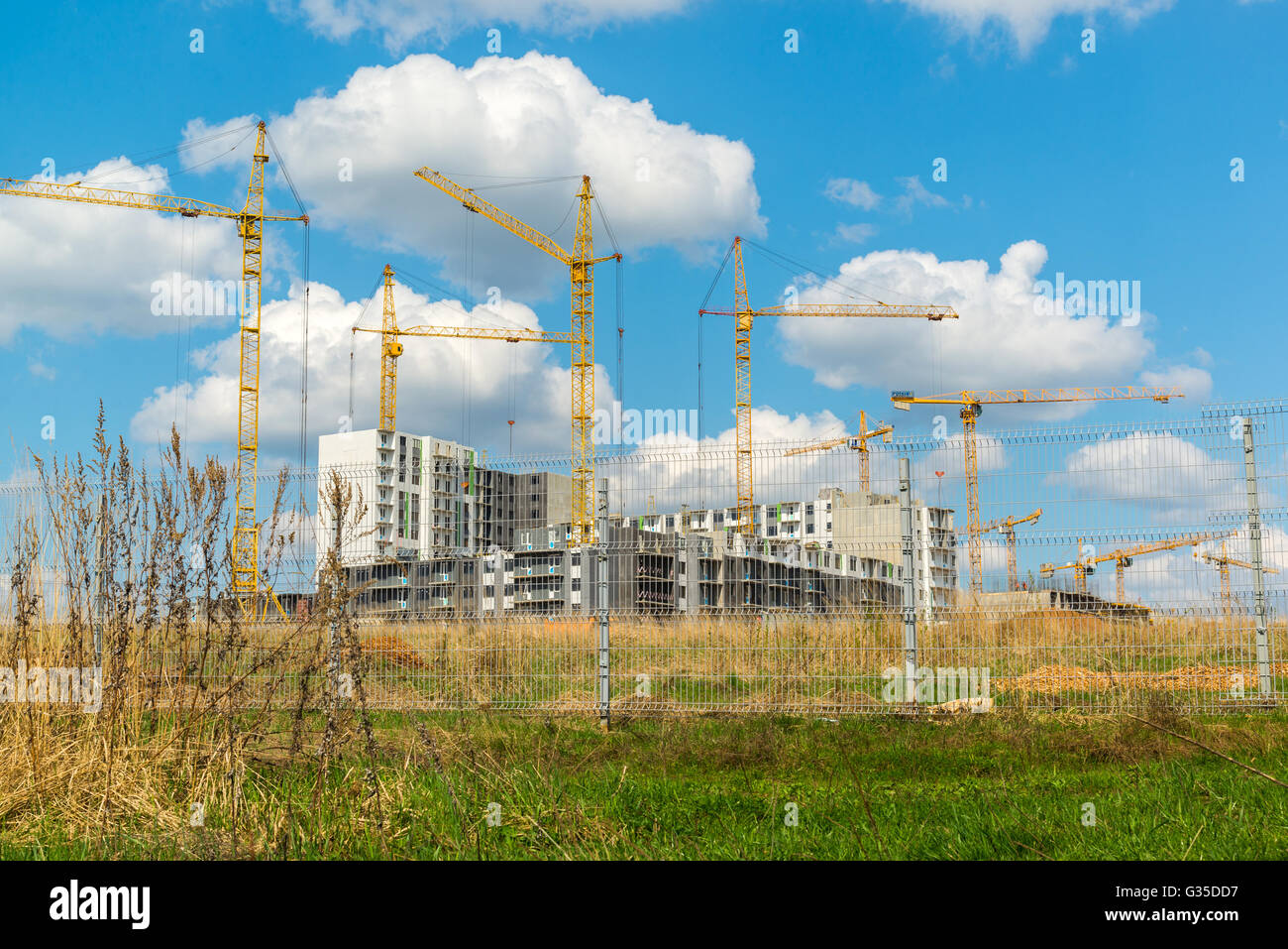 Construction site in a summer day Stock Photo - Alamy
