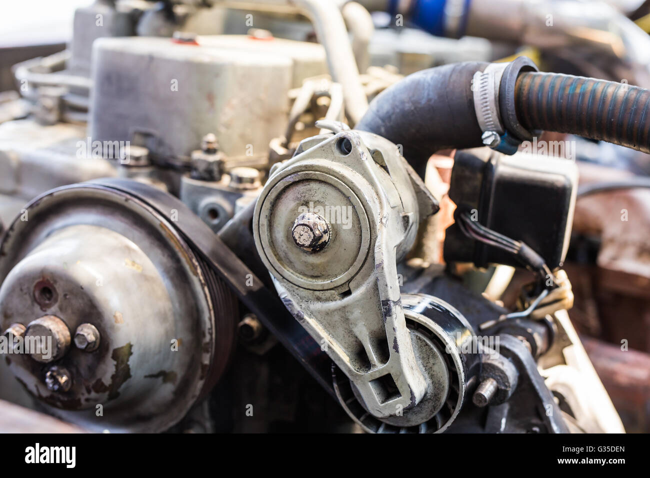 wheels in the engine Stock Photo - Alamy