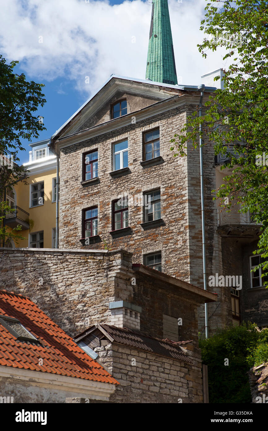 Old houses on the Old city streets. Tallinn. Estonia Stock Photo - Alamy
