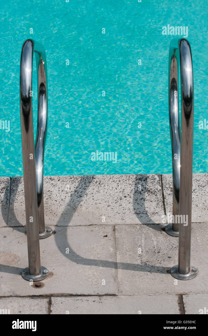 Pool safety rails hi-res stock photography and images - Alamy