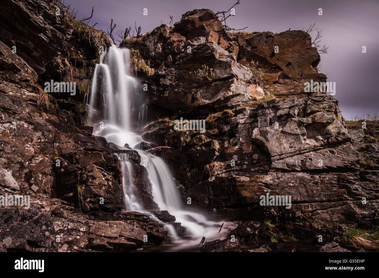 Fossen waterfall in Vadso, Norway Stock Photo - Alamy