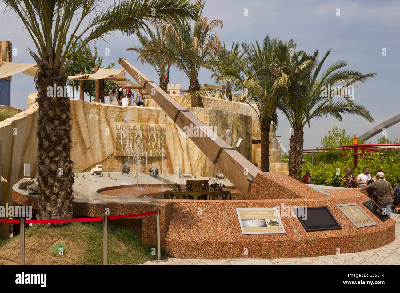 MILAN, ITALY - JUNE 29 2015: External view of the Oman Pavilion at ...