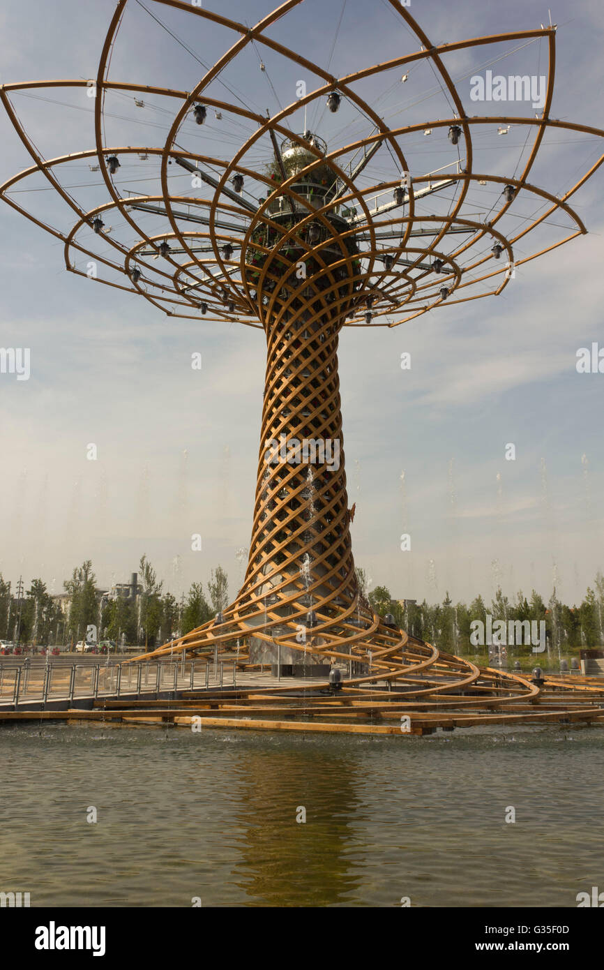 Tree life symbol italian expo pavilion milano hi-res stock photography ...