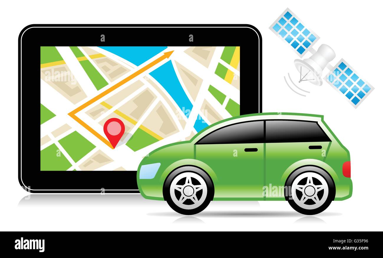 GPS, Global Positioning System, City Map, Navigation Stock Vector Image ...