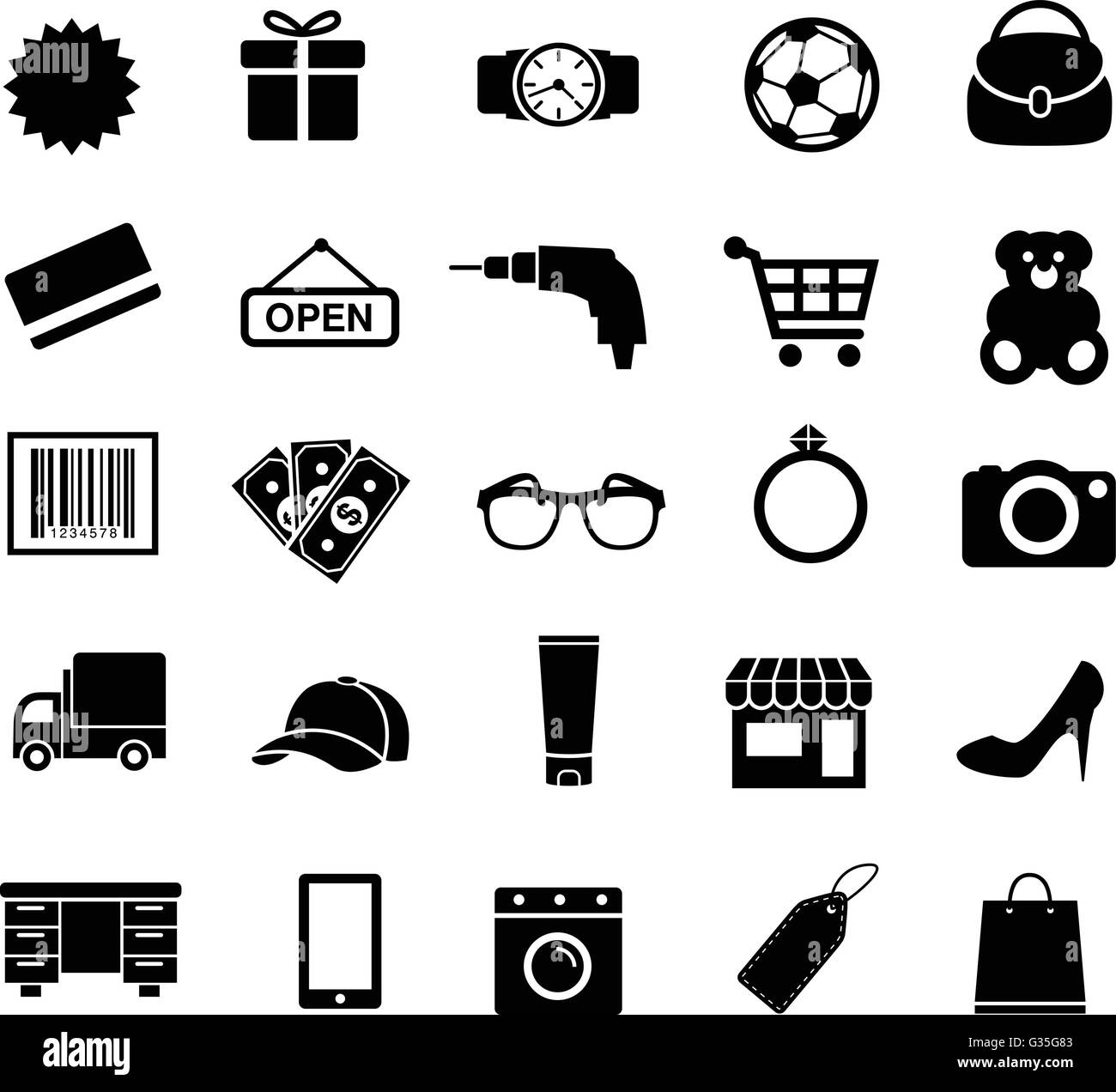 Shopping Icons, Business, Internet, E-commerce Stock Vector Image & Art ...
