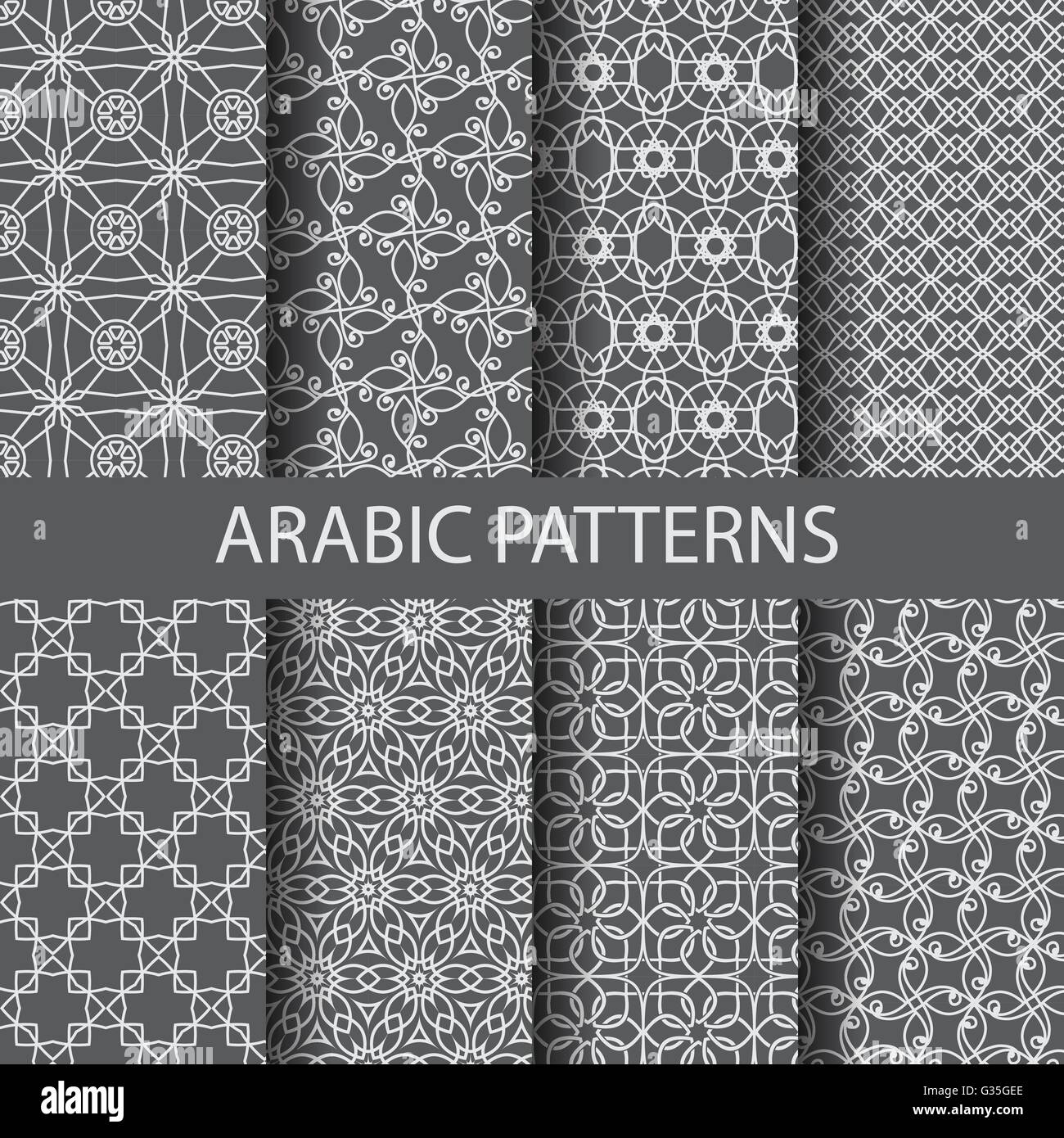 8 arabic patterns, Pattern Swatches, vector, Endless texture can be ...