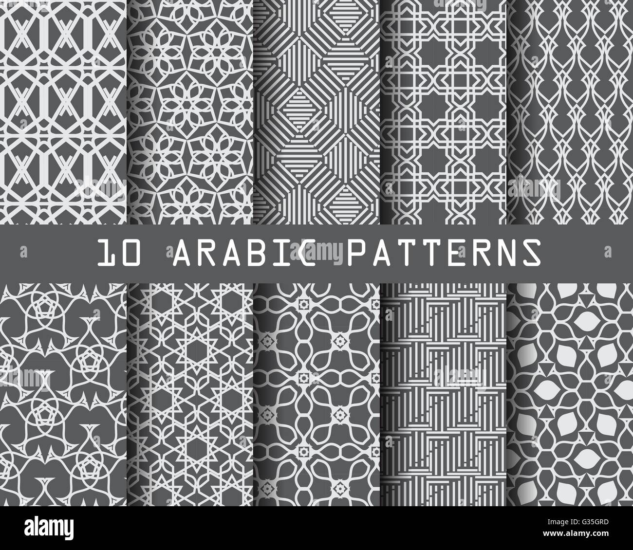 10 arabic patterns, Pattern Swatches, vector, Endless texture can be ...