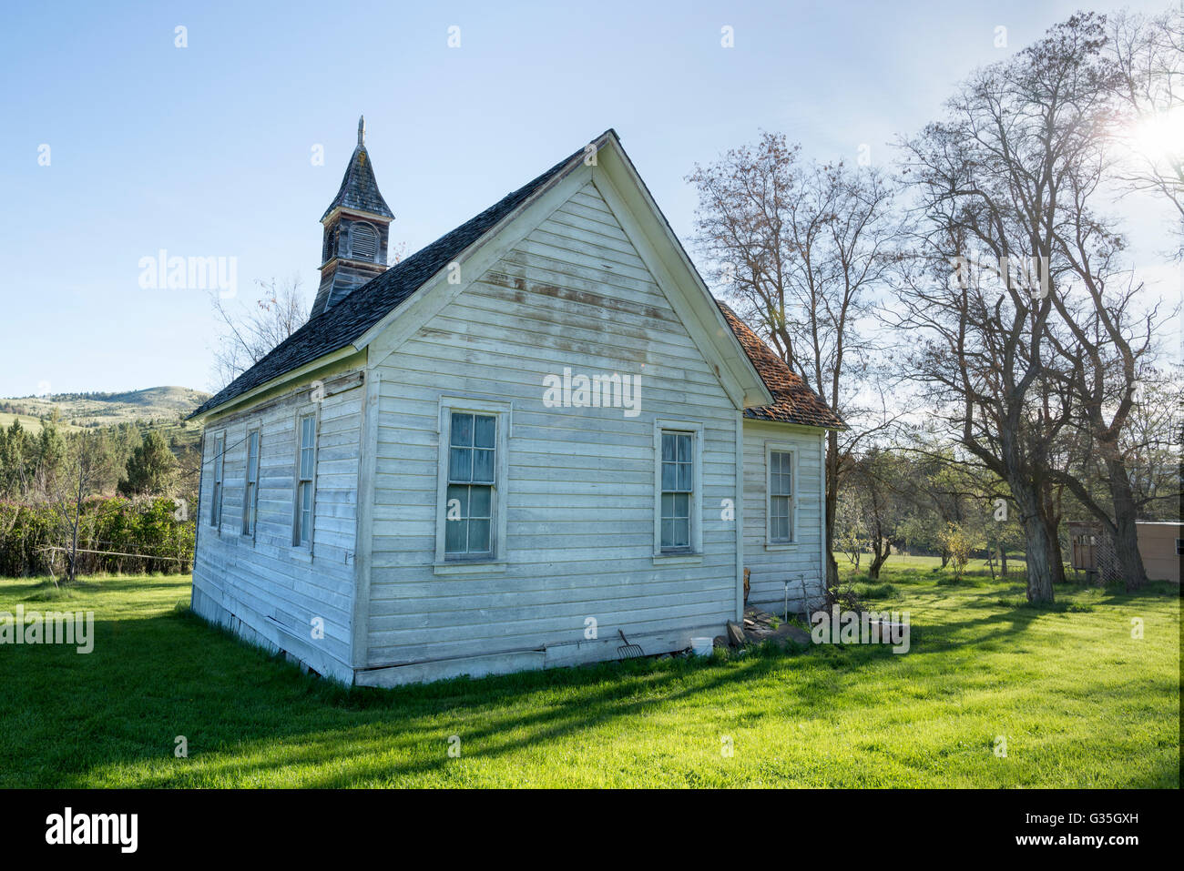 Old church in the ghost town of Richmond, Oregon Stock Photo - Alamy
