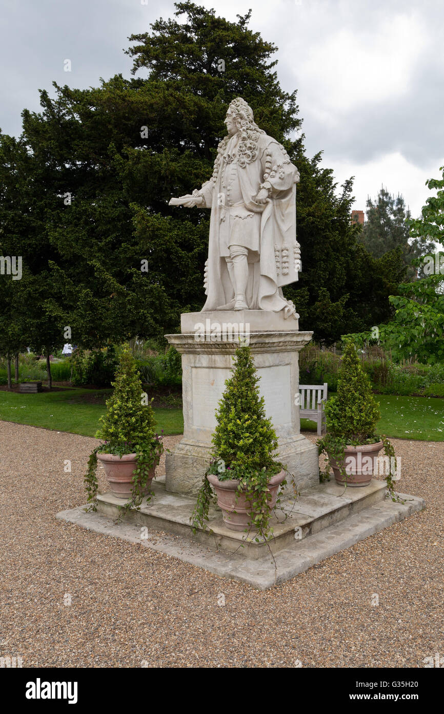 Chelsea Physic Garden Statue of Sir Hans Sloane - Chelsea, London, UK ...