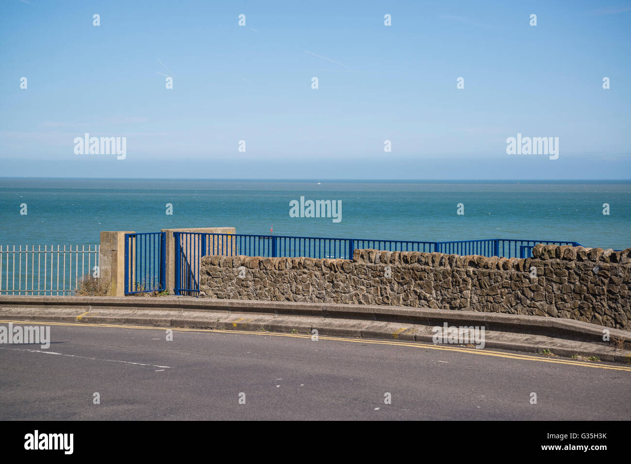 Seascape with fence, Ramsgate, Kent, England, UK Stock Photo - Alamy