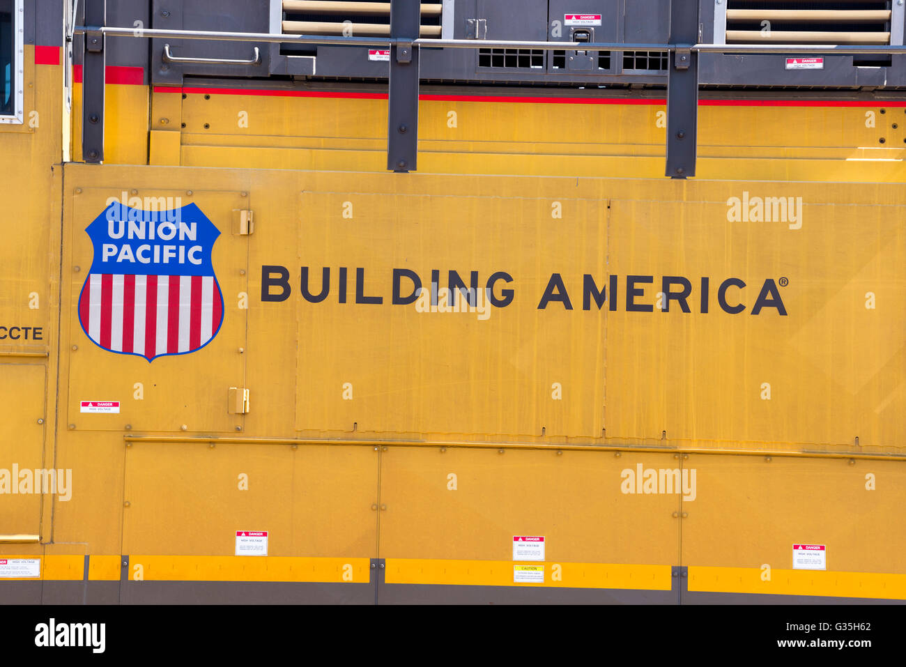 Union Pacific Railroad logo on a locomotive Stock Photo - Alamy