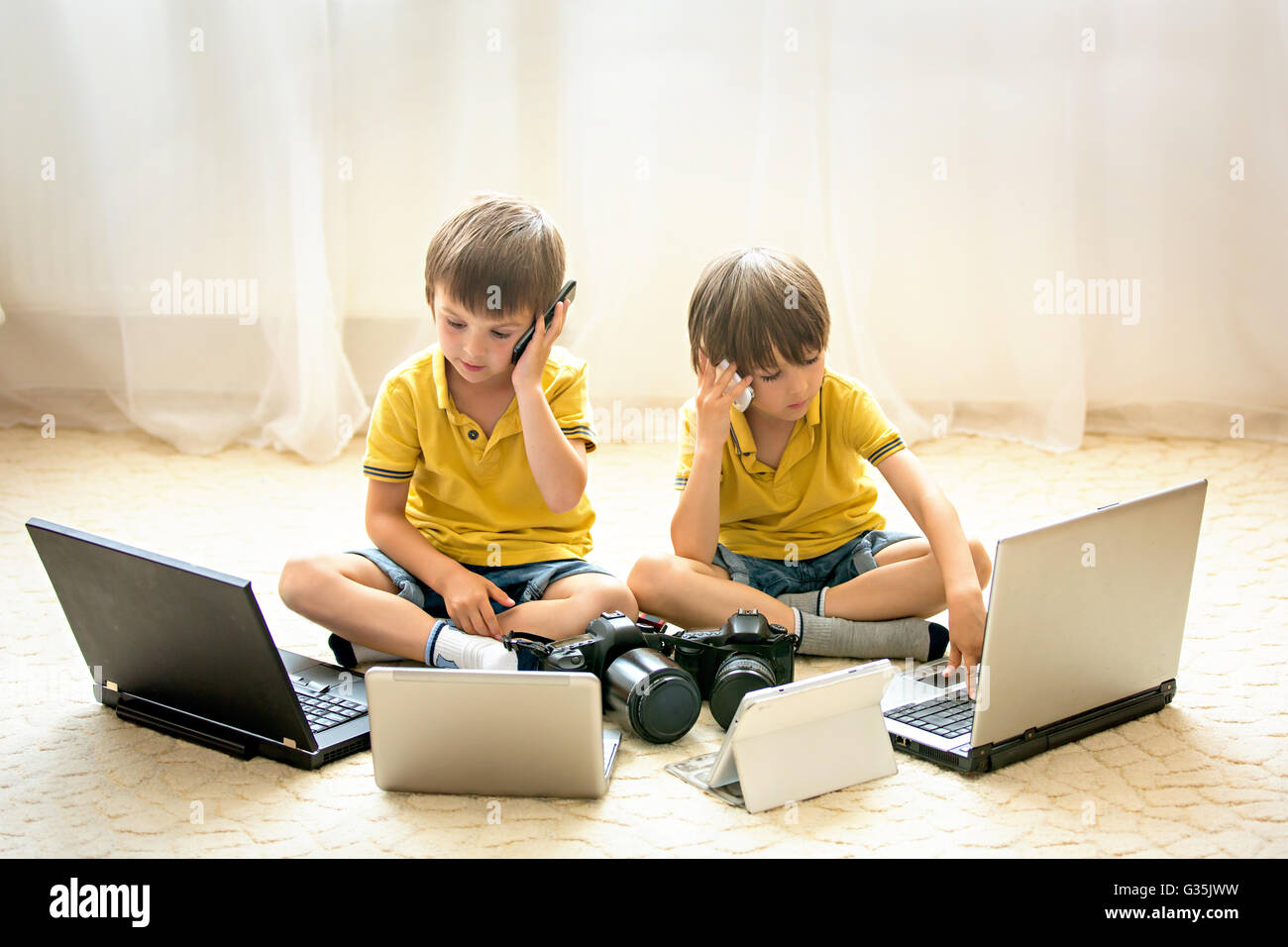 Telephone Phone Laptop Notebook Computers High Resolution Stock ...