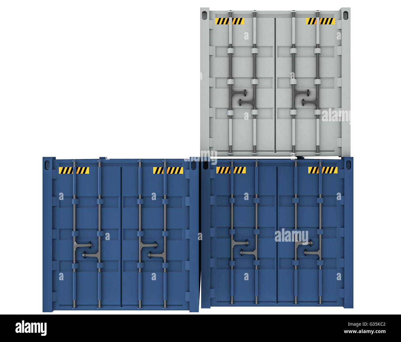 Illustration of Cargo containers isolated on white Stock Photo - Alamy