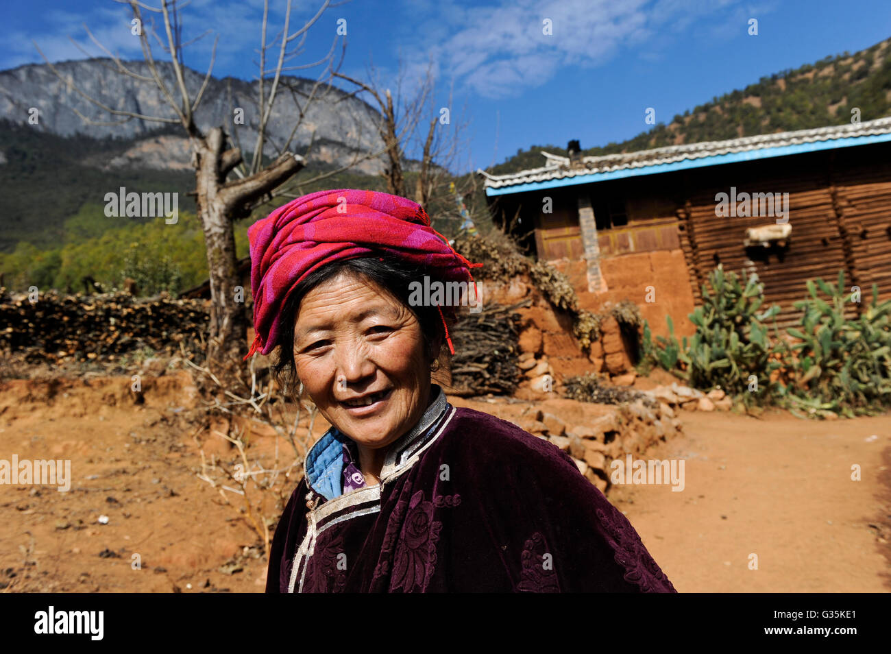 CHINA Yunnan Lugu Lake , ethnic minority Mosuo who are buddhist and ...