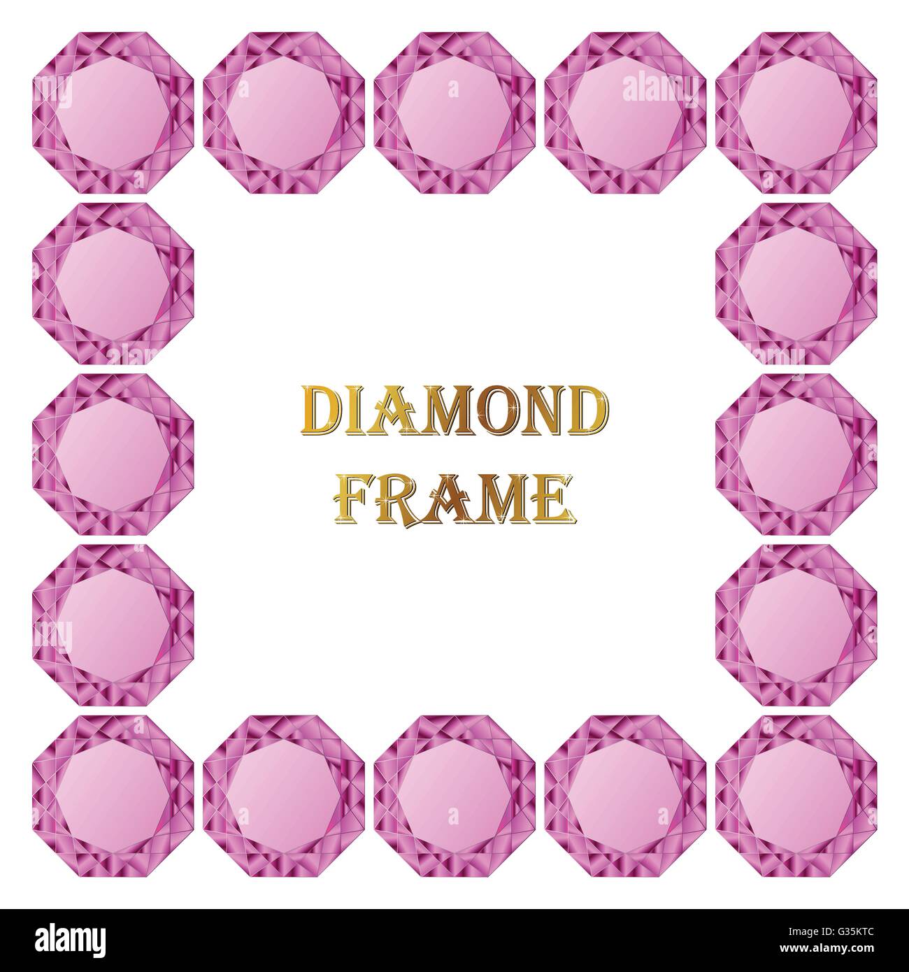 Pink diamond vector Stock Vector Images - Alamy