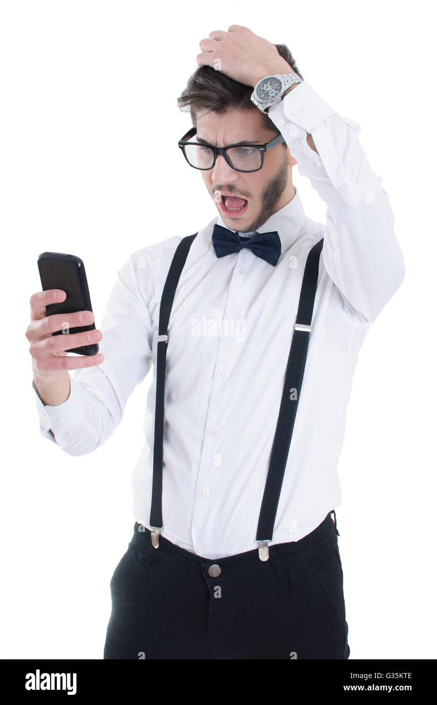 Man screaming cell hi-res stock photography and images - Alamy