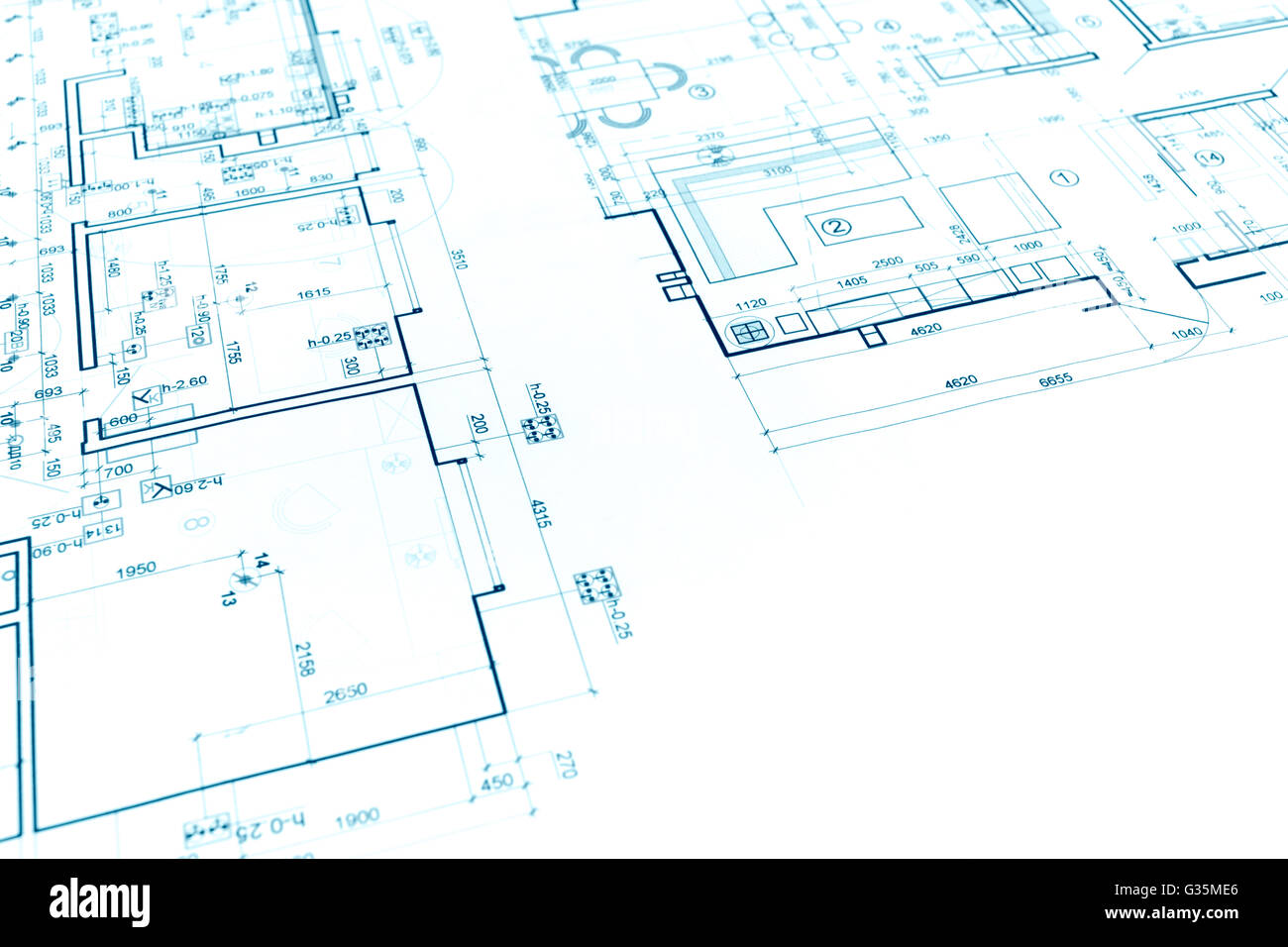 floor plan project, technical drawing, construction blueprint ...