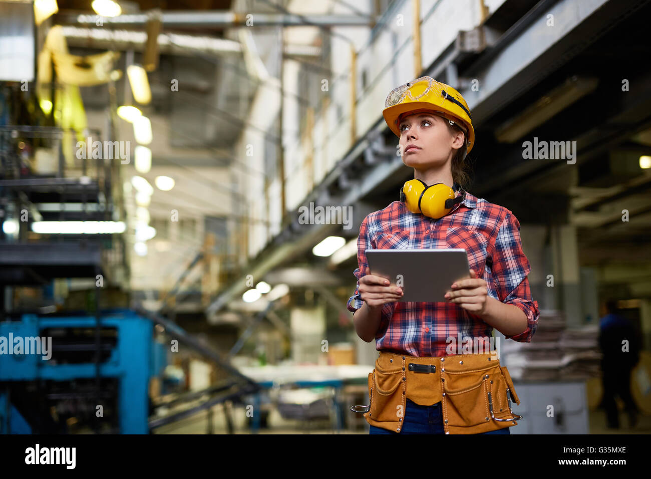 Working at plant Stock Photo - Alamy
