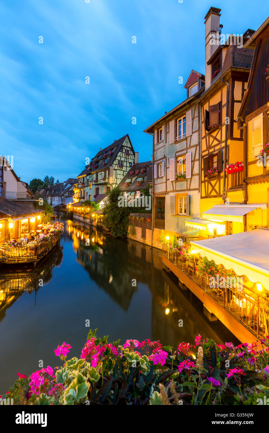 Colmar at Night France Stock Photo - Alamy