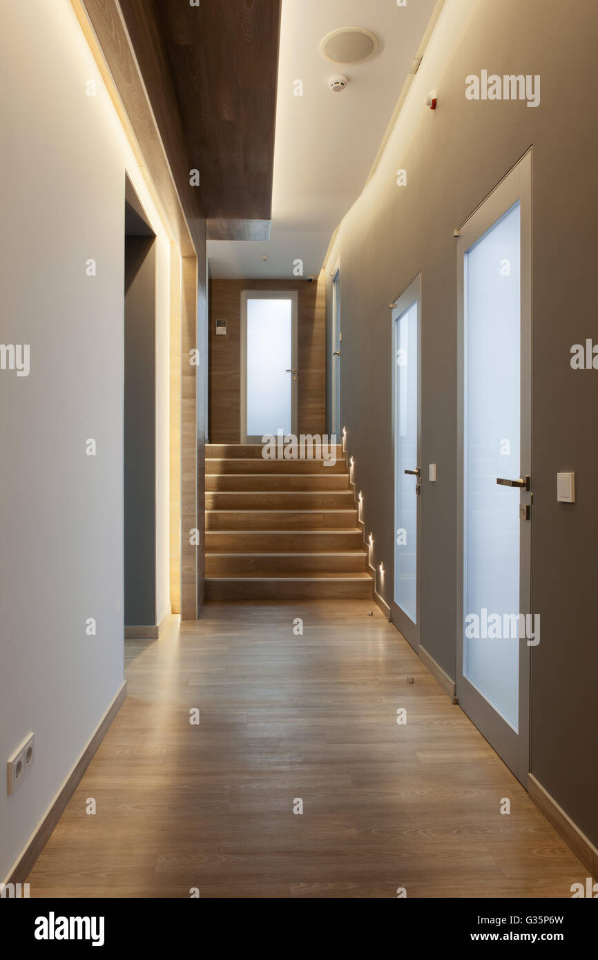 Modern office corridor interior hi-res stock photography and images - Alamy