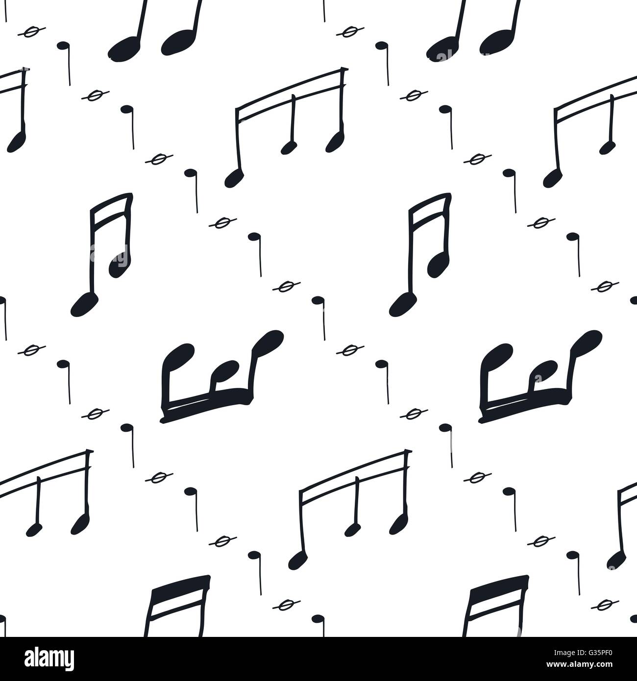 Seamless pattern with music notes Stock Vector Image & Art - Alamy