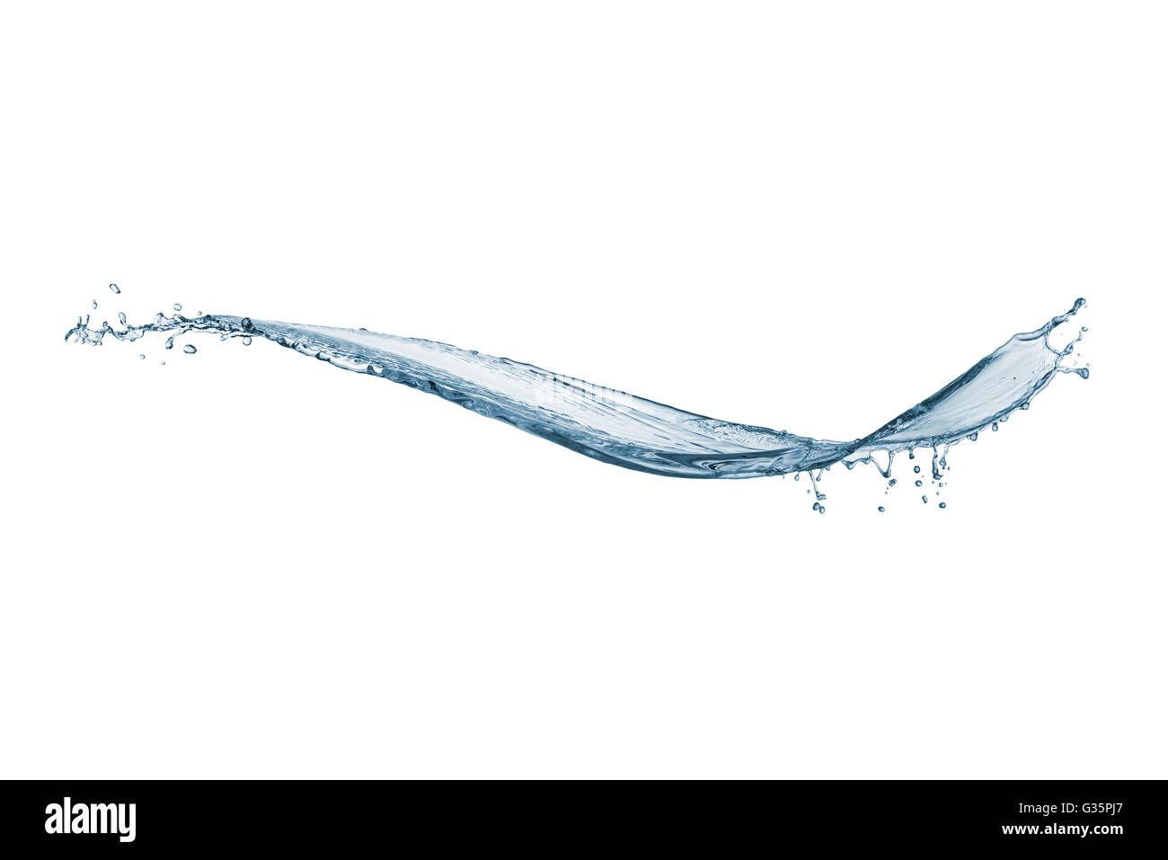 wave of natural water with splashing, isolated on white Stock Photo - Alamy