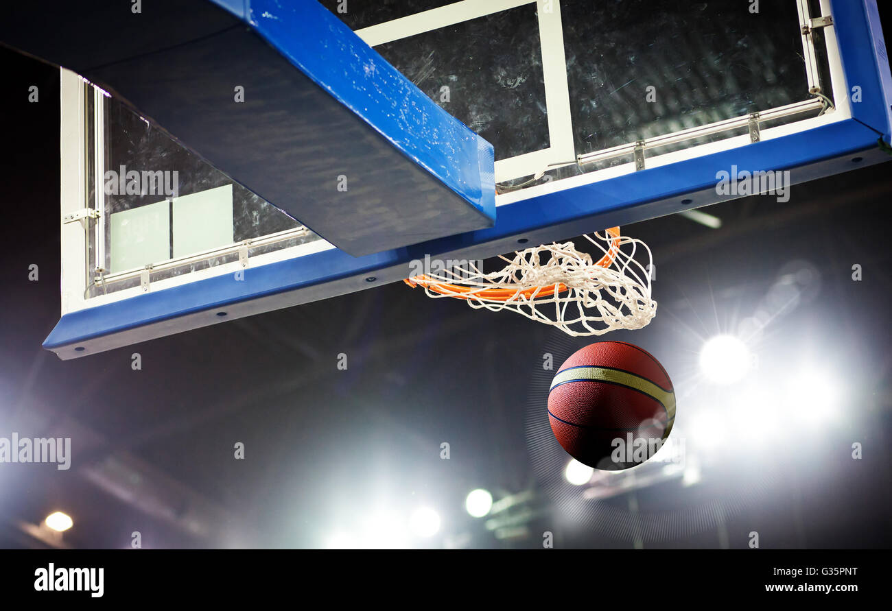 Basketball Going Through Net High Resolution Stock Photography and ...