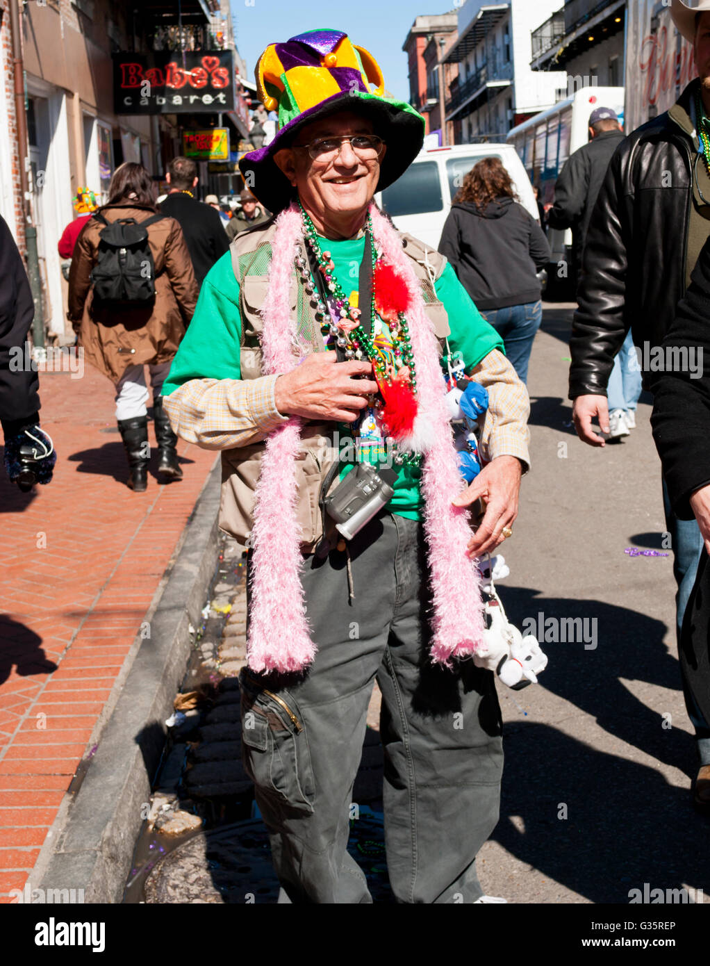 Celebrating Mardi Gras in New Orleans Louisiana USA Stock Photo - Alamy