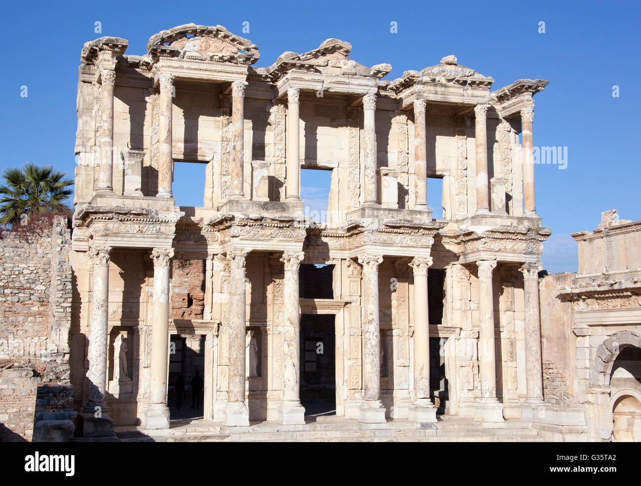The Library of Celsus, built in 135 AD, is the finest structure in ...