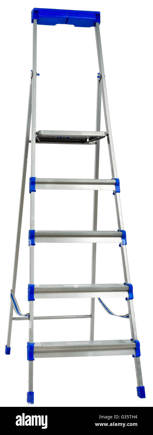 New metallic step ladder Stock Photo - Alamy