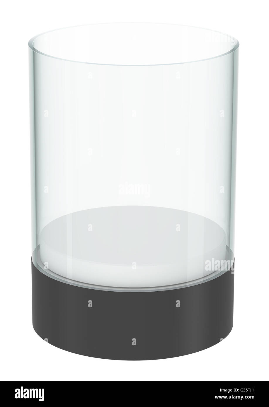 Realistic empty display case with podium Stock Photo - Alamy