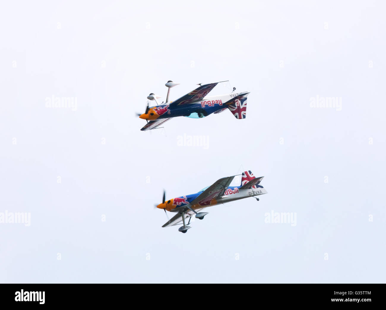 The Red Bull Aerobatic team flying at the American Airshow, Imperial ...