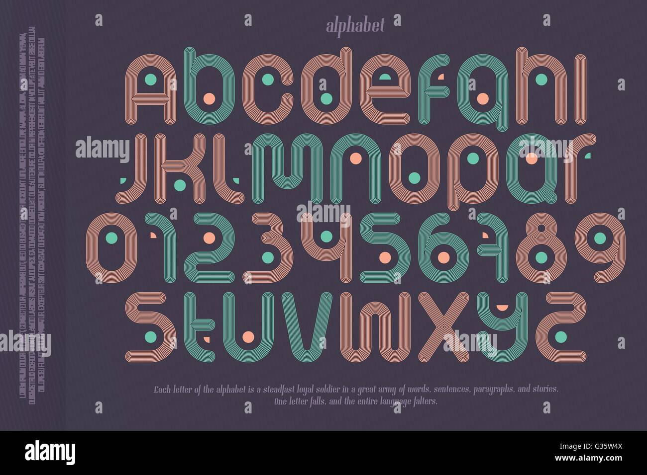 Alphabet poster dots Stock Vector Images - Alamy